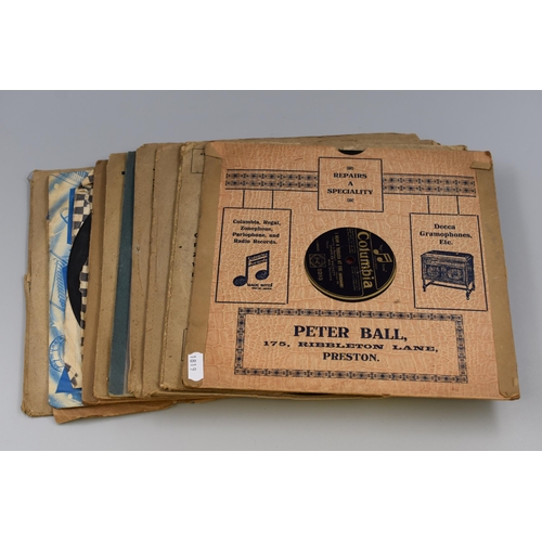 Ten 78 Shellac Vinyl Records in Original Sleeves