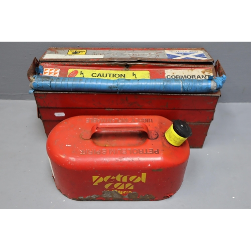 Vintage Metal Cantilever Tool Box with Contents and a PML of Sweden ...