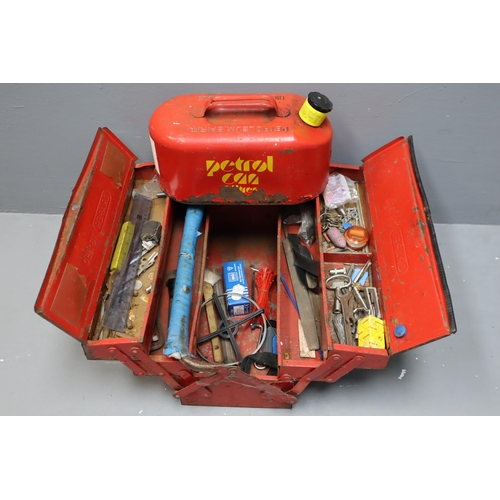 Vintage Metal Cantilever Tool Box with Contents and a PML of Sweden ...