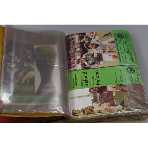 International Football Programmes: Two Folders Containing Many Football ...