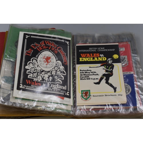 International Football Programmes: Two Folders Containing Many Football ...