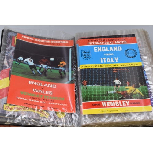 International Football Programmes: Two Folders Containing Many Football ...