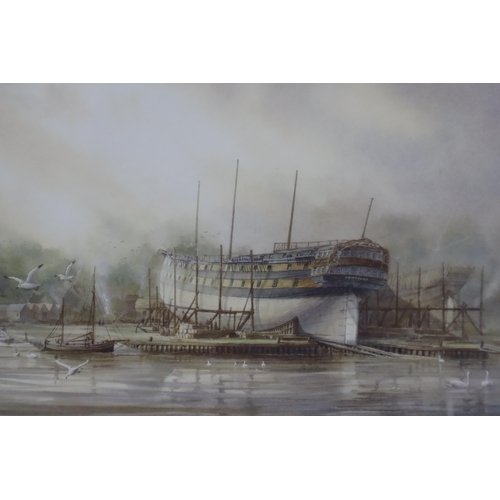 Collection of 3 paintings to include a David C'Bell daybreak at the ...