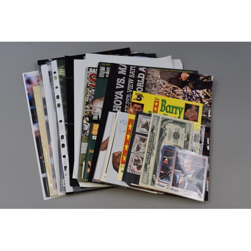 Selection of Signed Autographs of Athletes Including Ray Leonard , Al ...