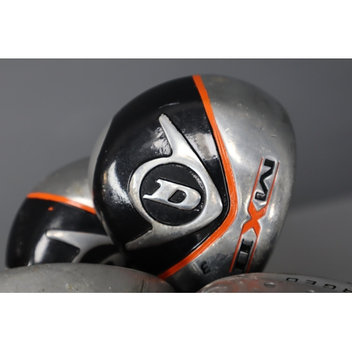 Dunlop TI Matrix 1 (10.5 degree), 3 & 5 metal woods and an Olympic star ...