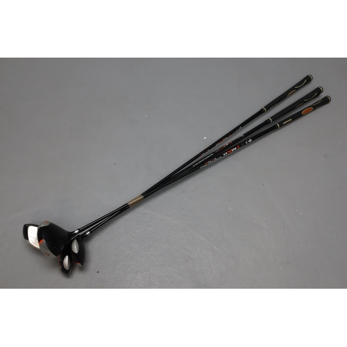 Dunlop TI Matrix 1 (10.5 degree), 3 & 5 metal woods and an Olympic star ...