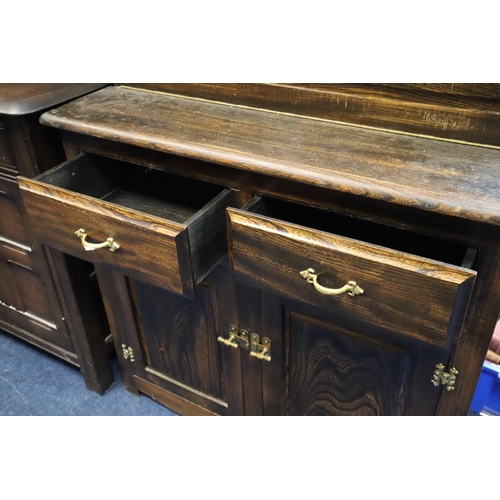 Vintage Sideboard with Pulldown Brass Fittings Very Heavy. 3ft wide 16 ...