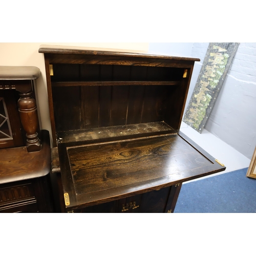 Vintage Sideboard with Pulldown Brass Fittings Very Heavy. 3ft wide 16 ...