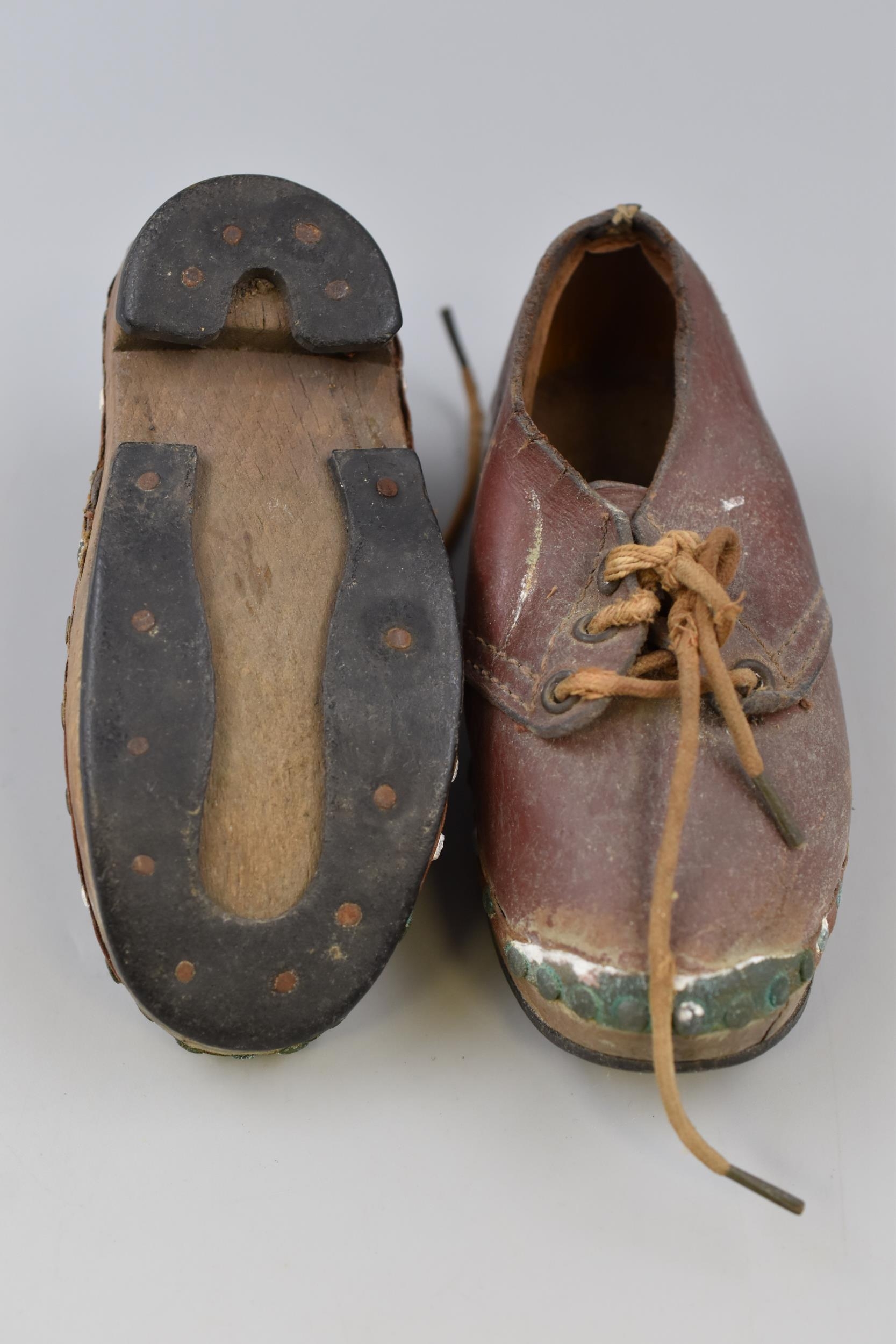 Victorian Antique Wood & Leather Children’s Lancashire Clogs