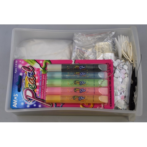 Six Drawer Storage Unit Crammed with Arts and Crafts items to include ...