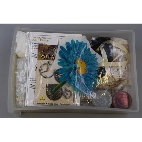 Six Drawer Storage Unit Crammed with Arts and Crafts items to include ...