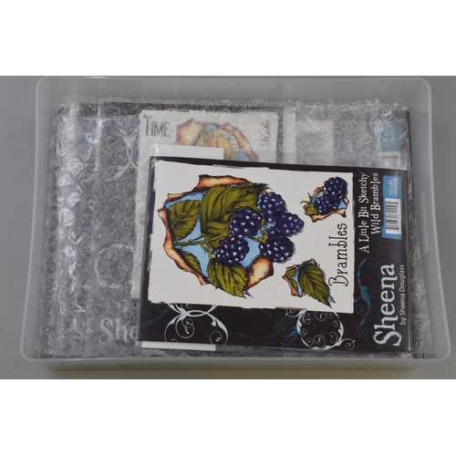 Five Drawer Storage Unit Full of Brand New Sheena Rubber Stamp Kits and ...