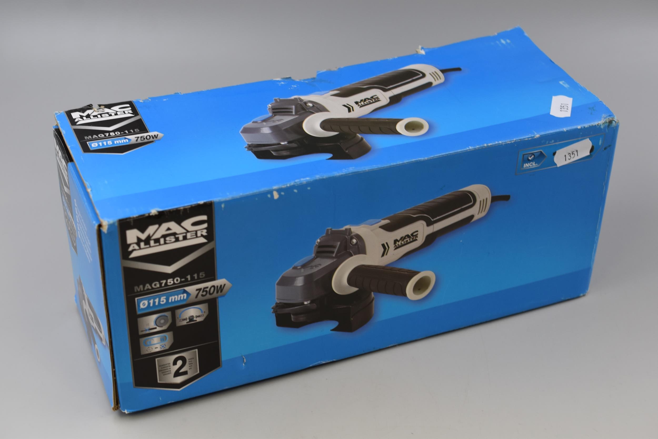MacAllister (Mag750-115) 750w Angle Grinder Complete with Box