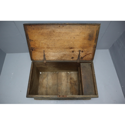 Steel banded tool chest (16 inches x 32 inches). NO POSTAGE