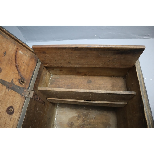 Steel banded tool chest (16 inches x 32 inches). NO POSTAGE