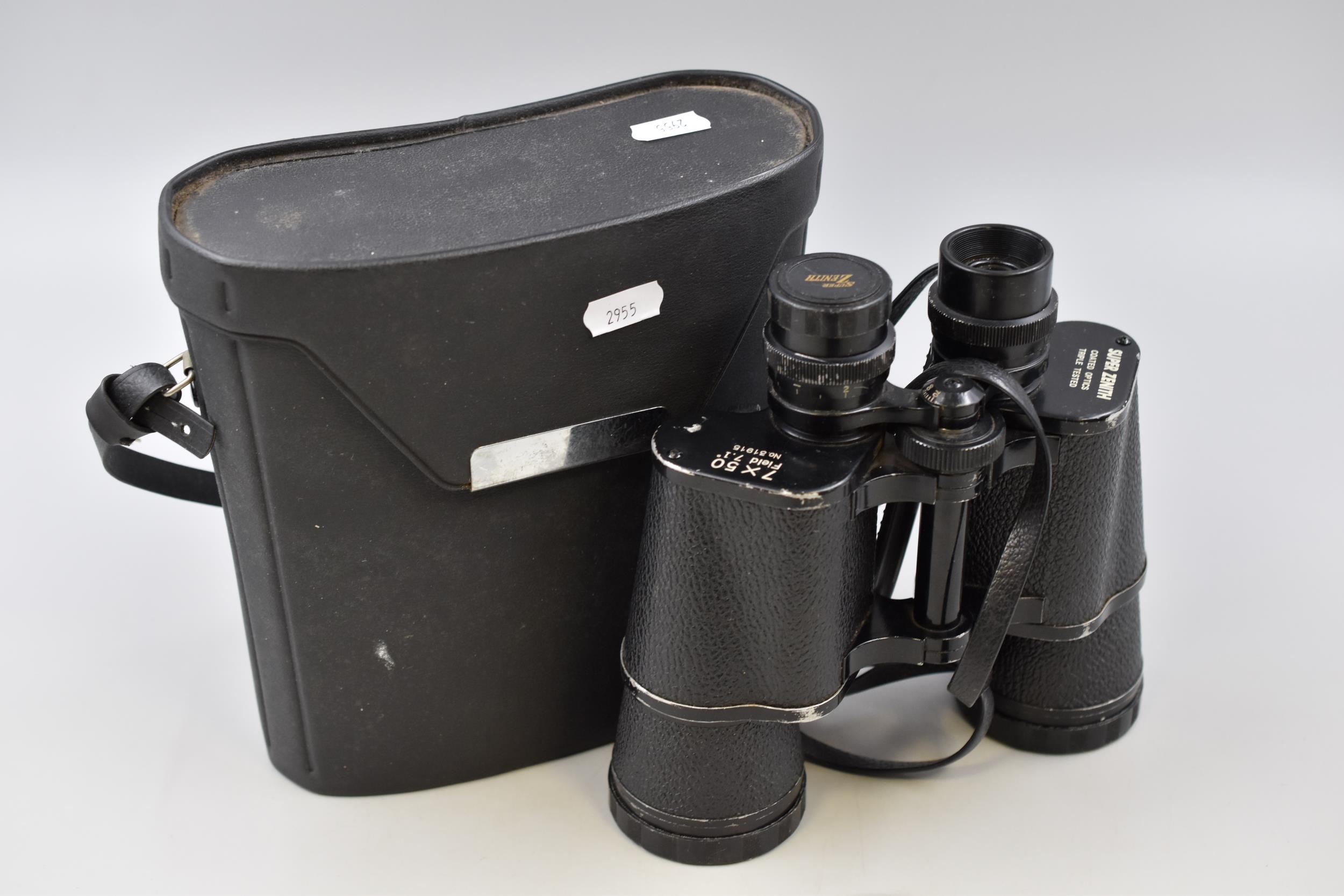 Super Zenith vintage binoculars 7 x 50 field 7.1 complete with case