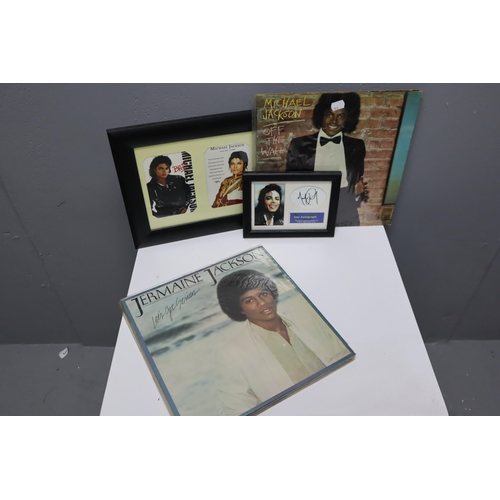 Michael Jackson/Jacksons items to include 2 photos one with facsimilie ...