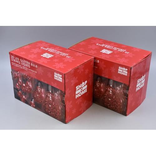 Two new 20 LED Glitter Bulb string lights