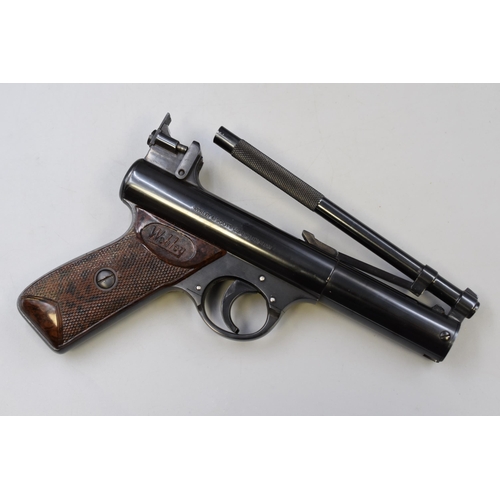 A Webley .22 Cal Air Pistol, In Original Box. Untested, No Postage