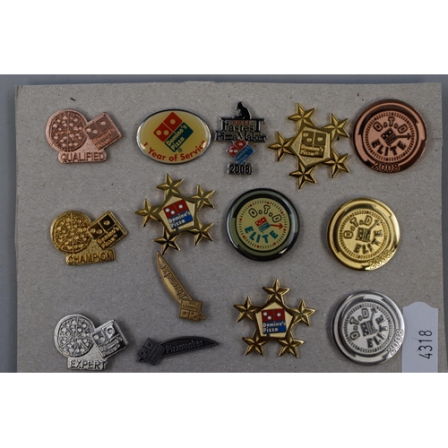 A selection of pin badges to include a collection of Little Chef badges ...