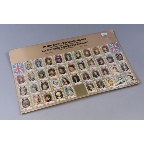 Sealed Collection of Unique Postage Stamps displaying All The Kings and ...
