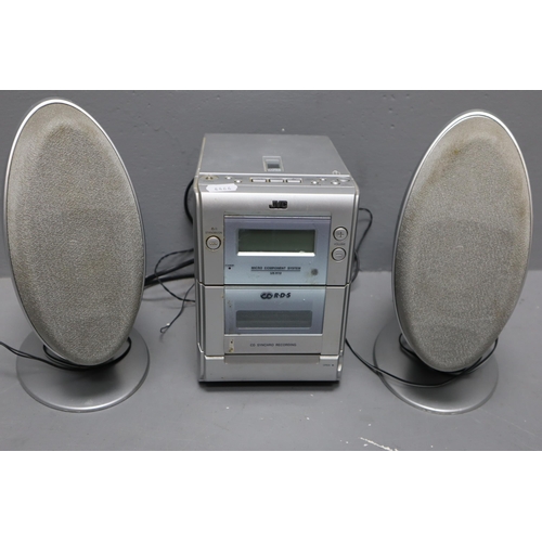 JVC midi stereo system with CD, tape and tuner (powers on when tested ...