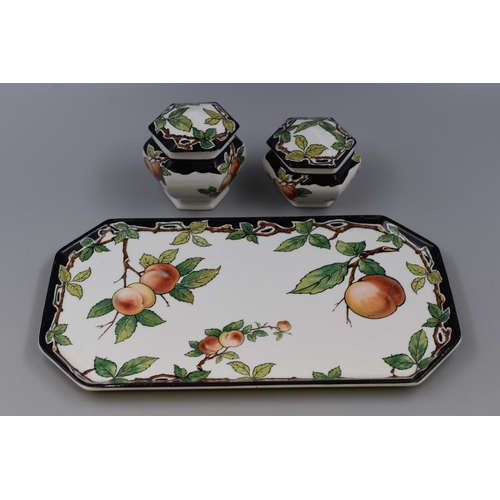 Wedgwood Peach Design Ceramic Dressing Table Set to include tray and ...