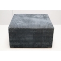 A Contemporary Black Velour Covered Footstool With Storage. Approx 25.5 ...