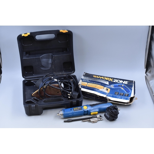 A MacAllister 130w Palm Grip Detail Sander (Powers On), With Workzone 4 ...