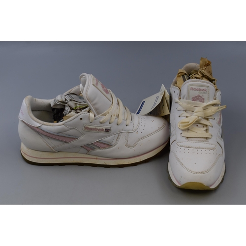 Pair of As New with Tags First Generation Reebok Classic Pink and White ...