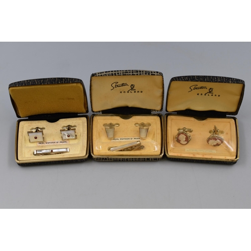 Selection of 9 Sets of Stratton Cufflinks including Houses of ...