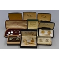 Selection of 9 Sets of Stratton Cufflinks including Houses of ...