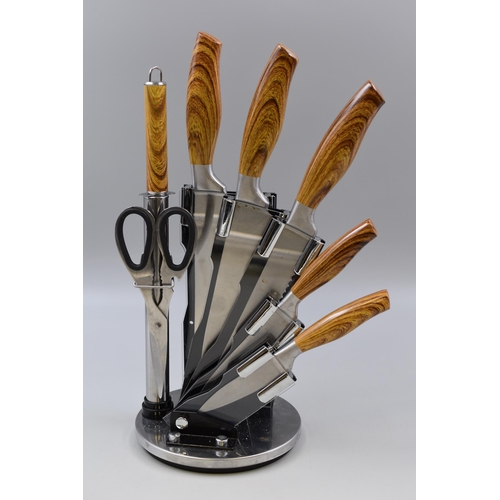 A Nuovva By Emily Goldsmith Seven Piece Kitchen Knife and Accessory Set ...