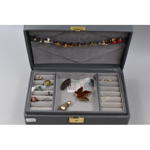 Grey Jewellery Box with Contents