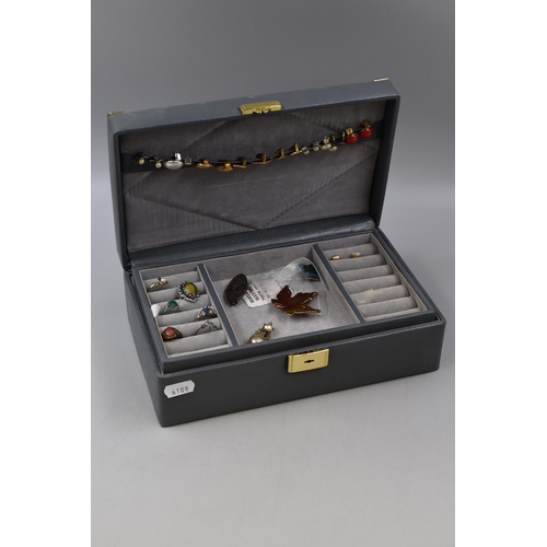Grey Jewellery Box with Contents