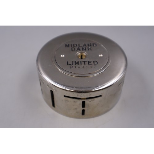 Vintage Collectable Midland Bank Money Savings Tin