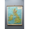 A Canvas Phillips Graphic Relief Wall Map of The British Isles (1: ...