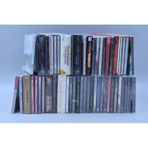 A Selection of Approx 38 Sealed CDs, And Seven Box Sets To Include ...