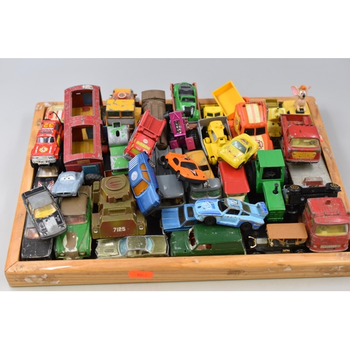 A Selection of Vintage Die Cast Playworn Vehicles To Include Corgi Jeep ...