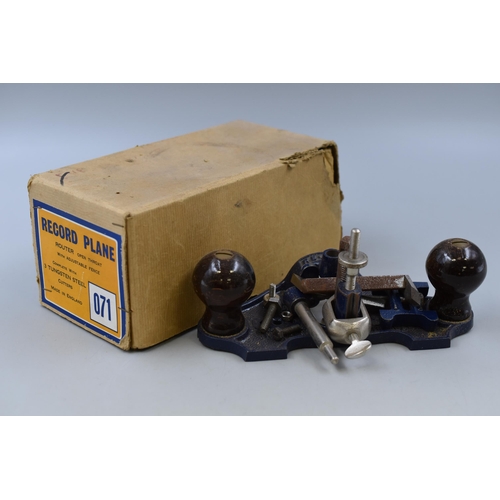 A Record No71 Router Plane, In Original Box