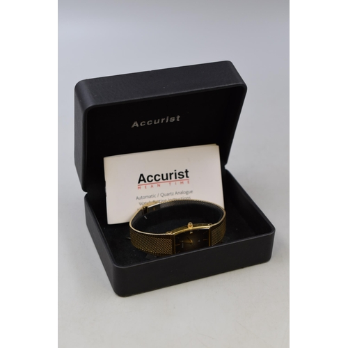 Accurist Mead Time Gents Watch complete with Case and Booklet (Working)