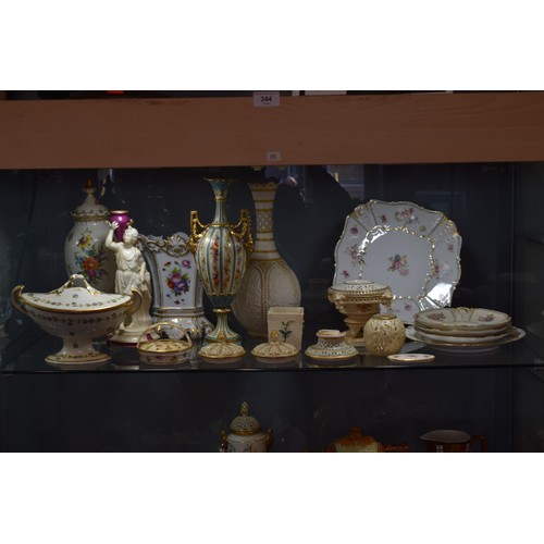 Selection of Antiques Ceramic Vases, Figurine, and Plates including ...