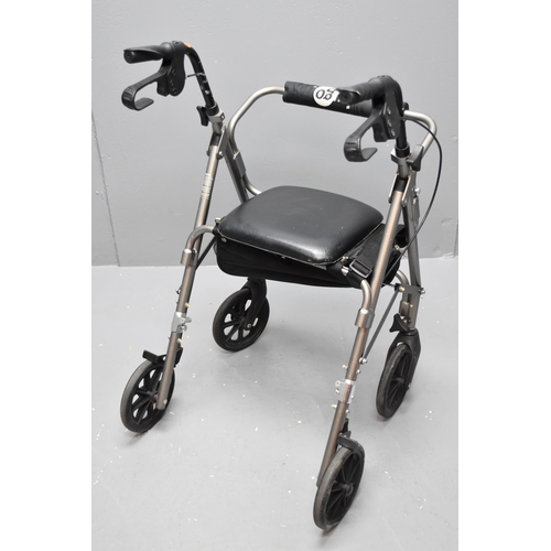 Lightweight Hugo Elite Rolling Walker with a Seat