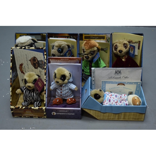 Seven Compare The Meerkat Collectable Soft Toys To Include Sleepy Oleg ...