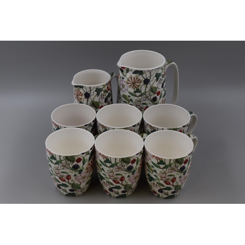 Hedgerow from the Abbeydale Collection Mug and Jug Set (8 Pieces)