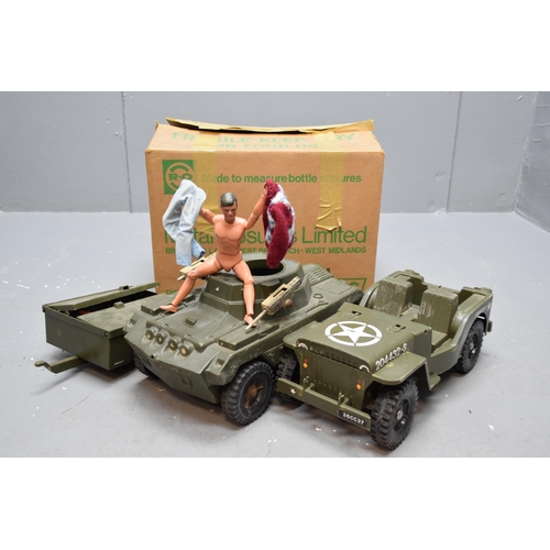 Collection of Action Man Items to include Two Jeeps, Trailer and 1 ...