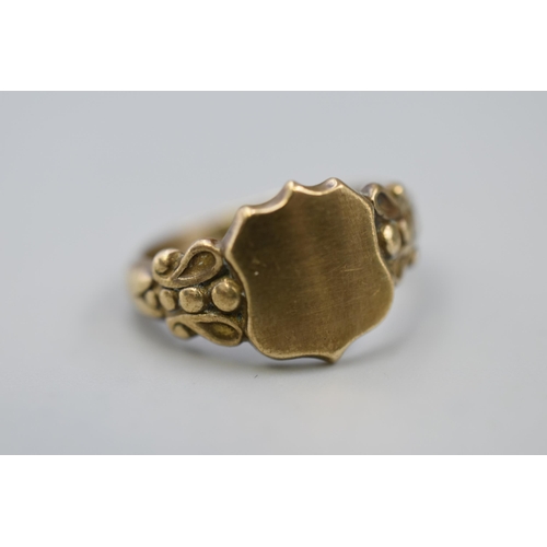 Gold Signet Ring (Please See Markings for Confirmation) Complete with ...