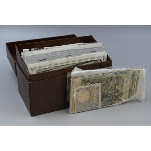 A Box of Specimen Banknotes From Around The World, And Various Other ...