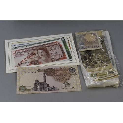 A Box of Specimen Banknotes From Around The World, And Various Other ...