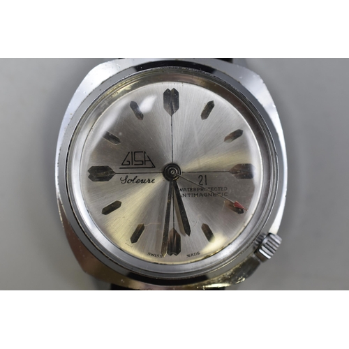 Gisa Soleure 21 Jewels Mechanical Gents Watch (Working)